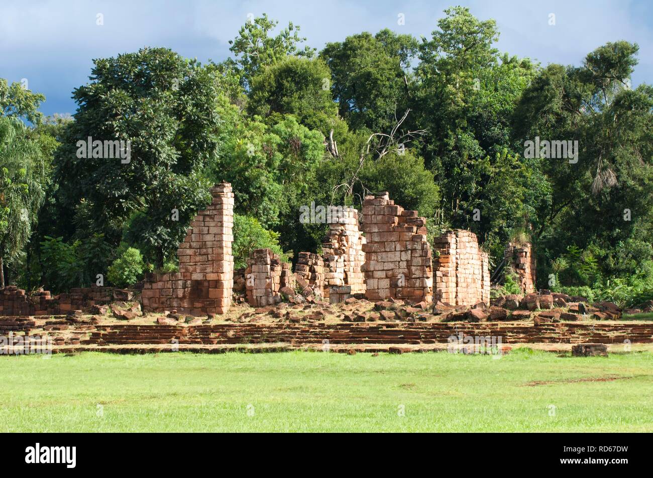 Ruins of the Jesuit mission at Santa Ana, Misiones Province, Argentina ...
