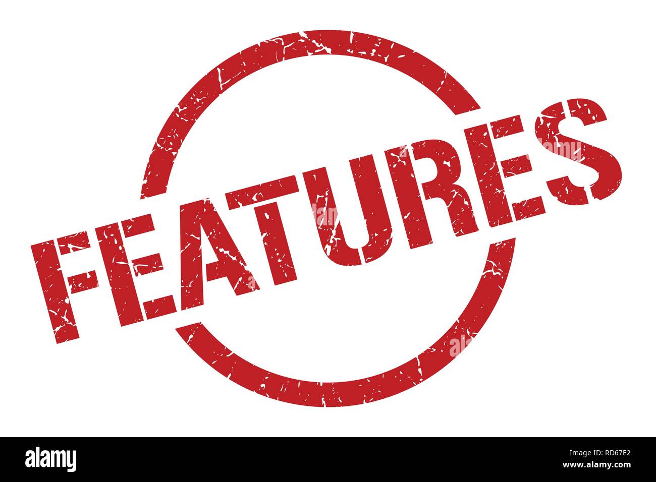 features red round stamp Stock Vector Image & Art - Alamy