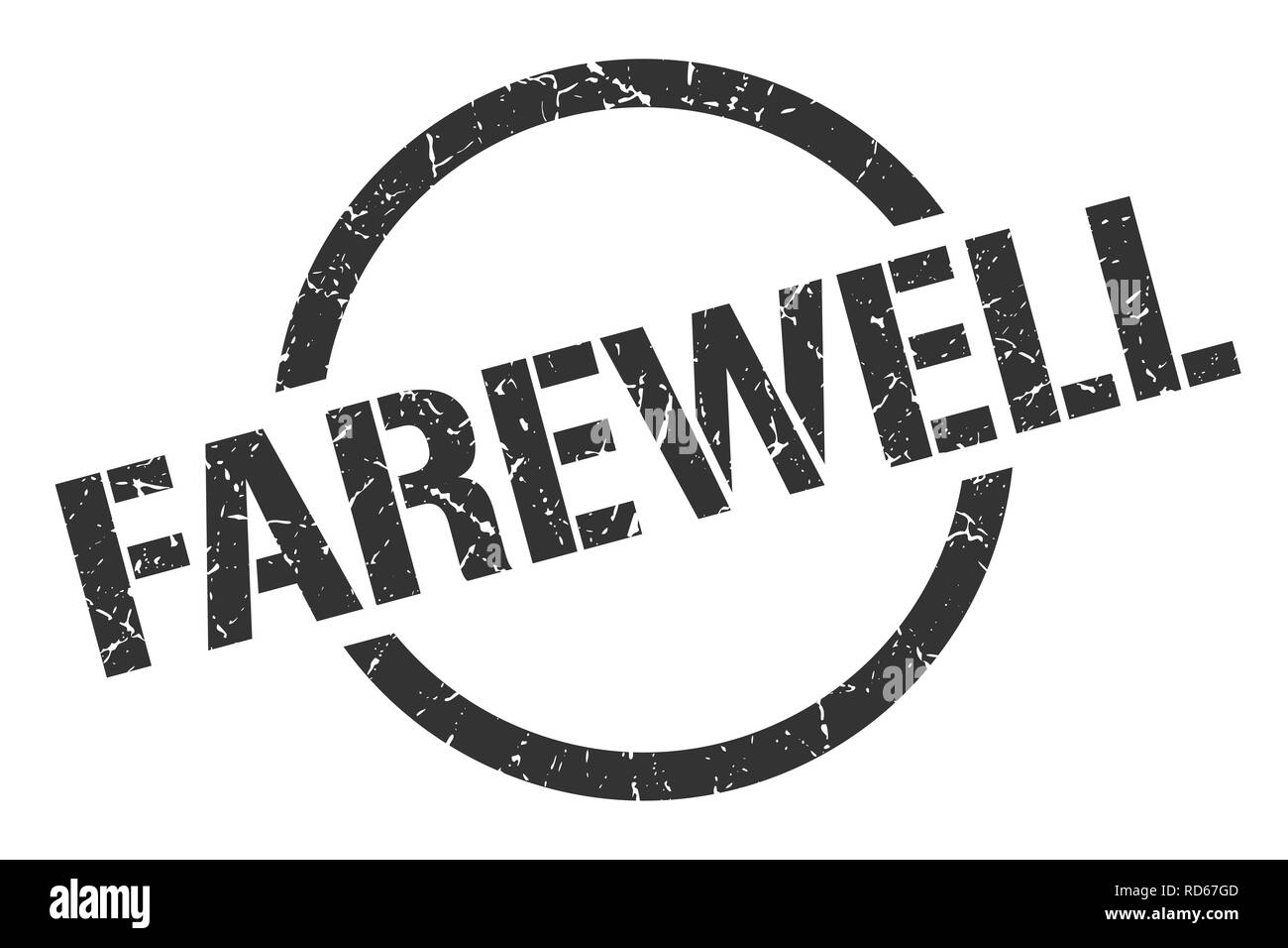 farewell black round stamp Stock Vector Image & Art - Alamy