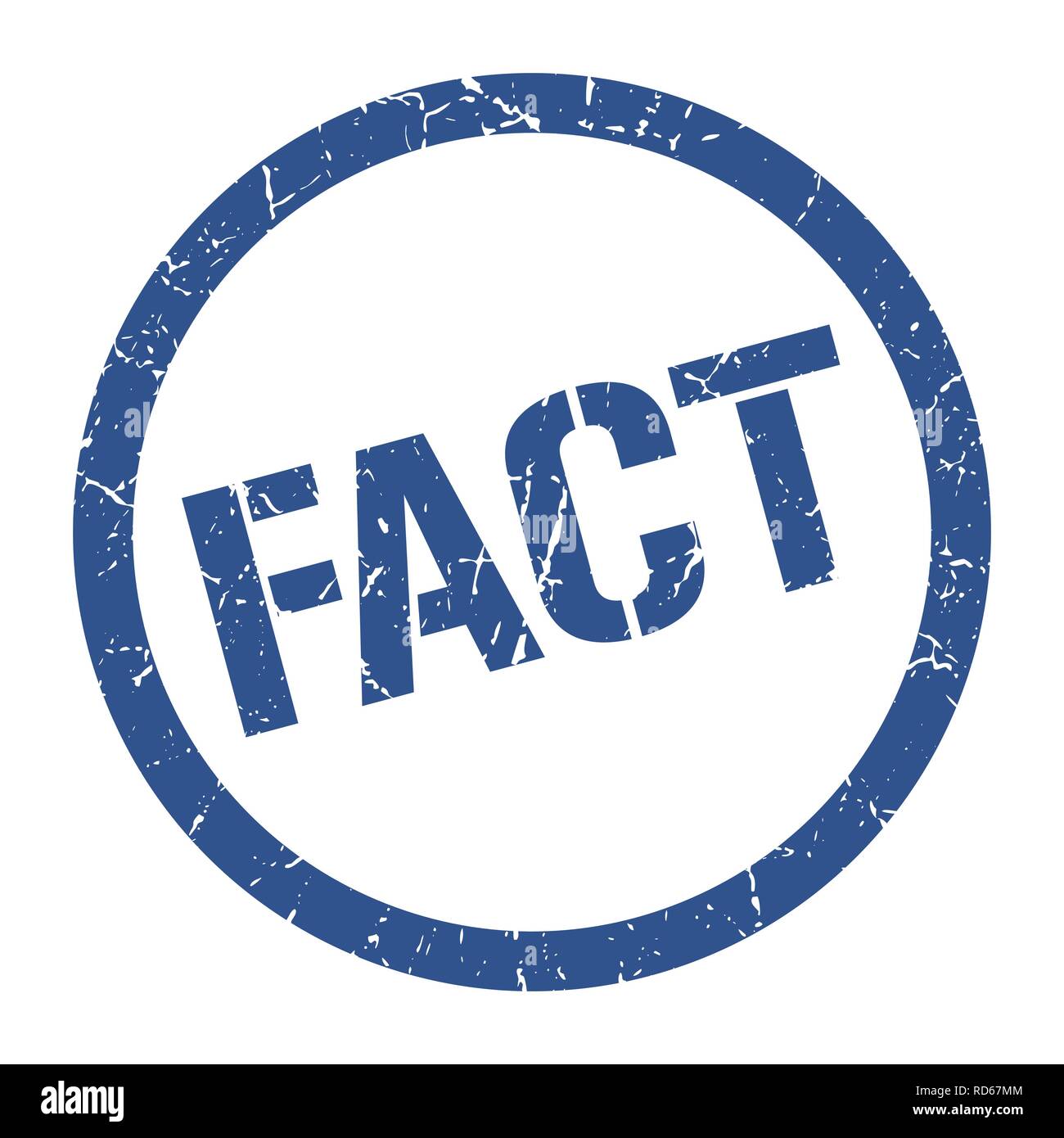 fact blue round stamp Stock Vector Image & Art - Alamy