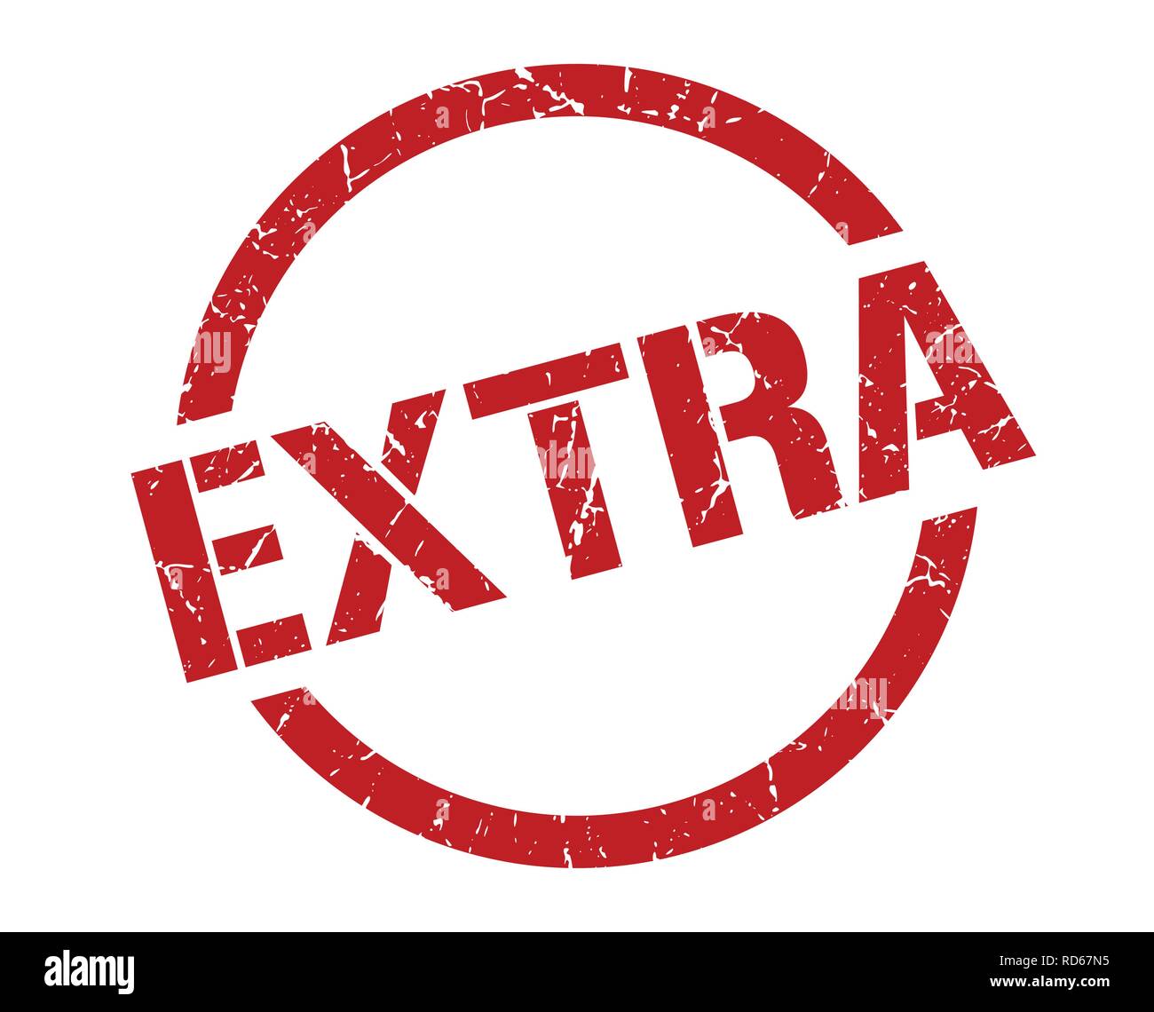 extra red round stamp Stock Vector Image & Art - Alamy