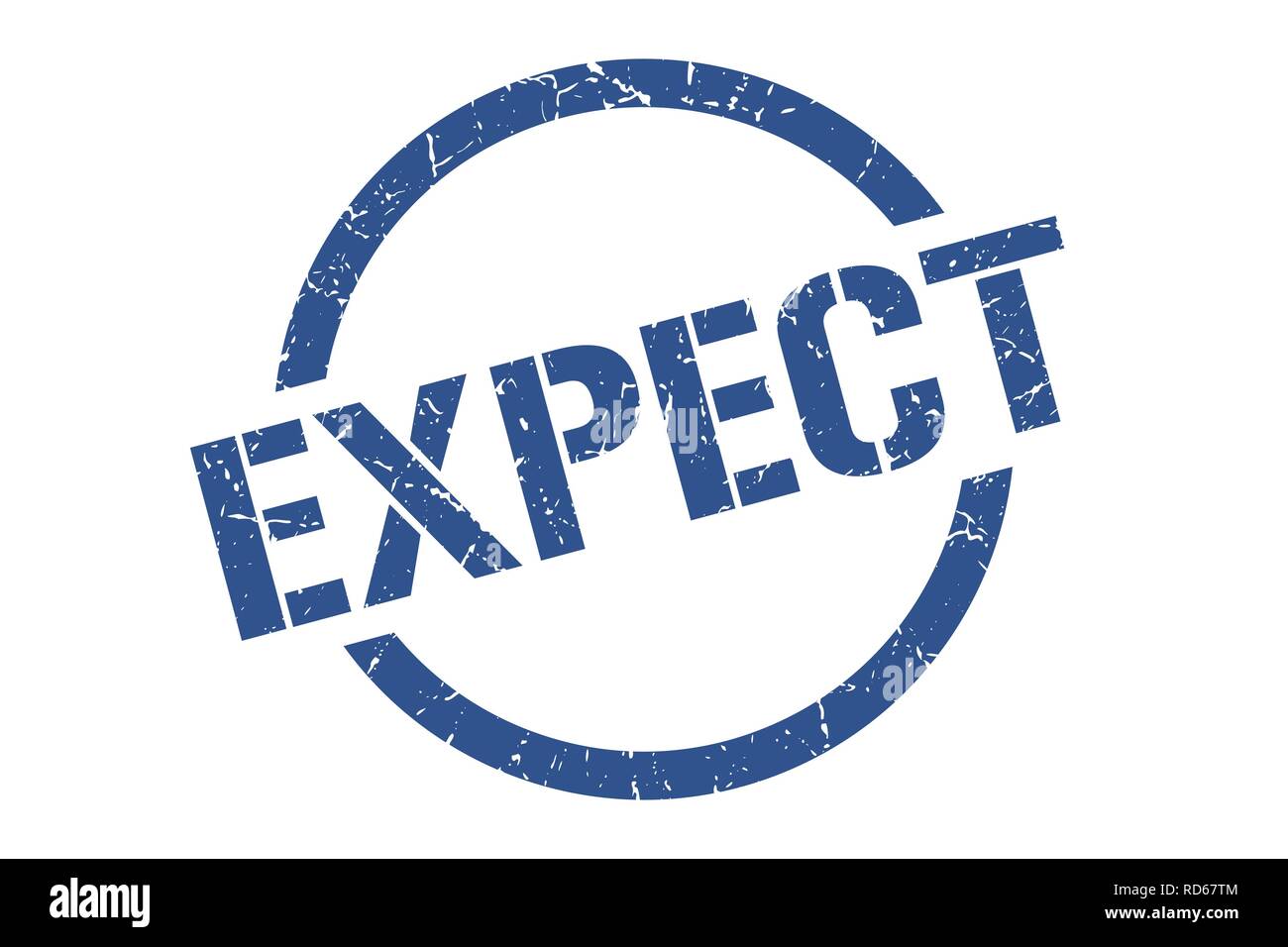 expect blue round stamp Stock Vector Image & Art - Alamy