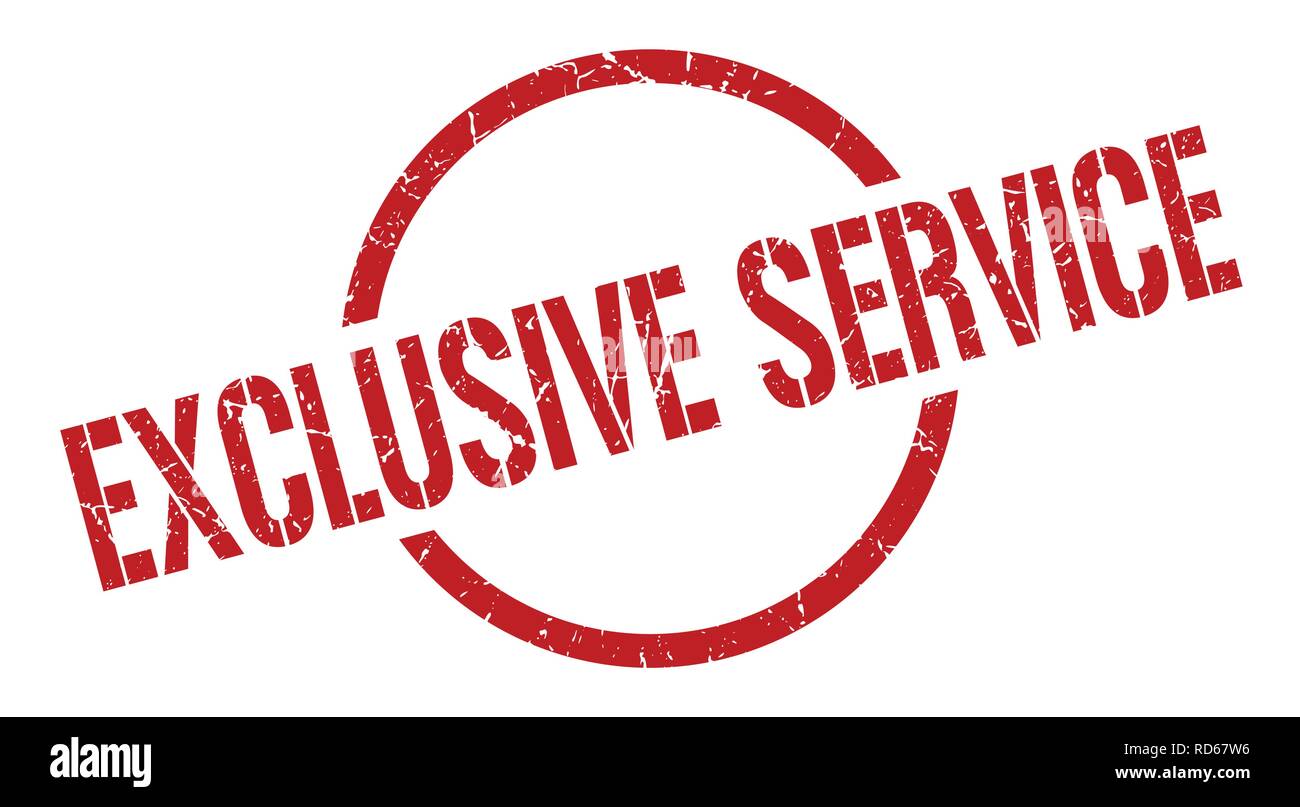 exclusive service red round stamp Stock Vector Image & Art - Alamy