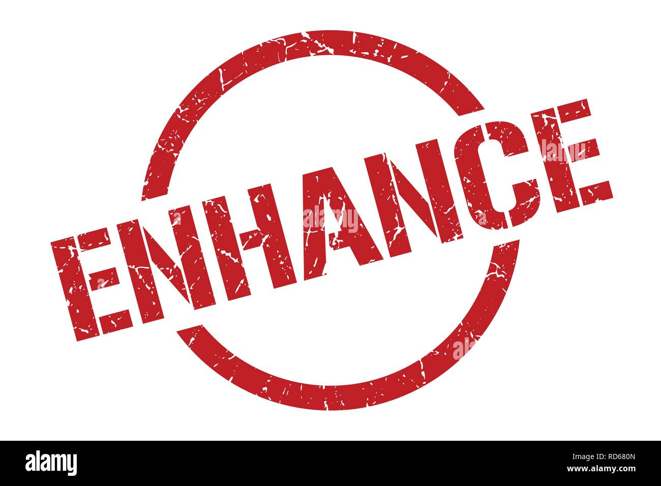enhance red round stamp Stock Vector Image & Art - Alamy