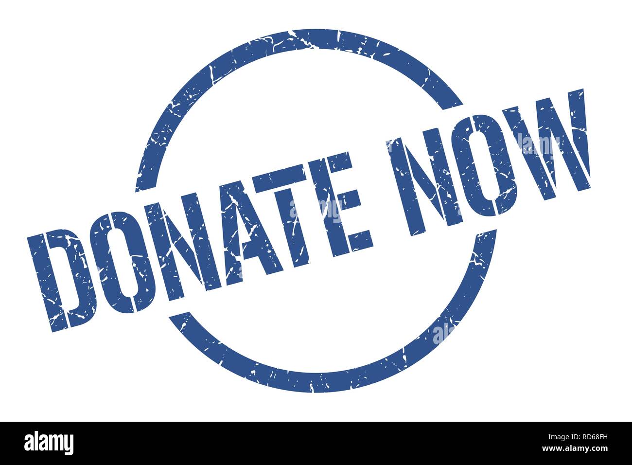 donate now blue round stamp Stock Vector Image & Art - Alamy