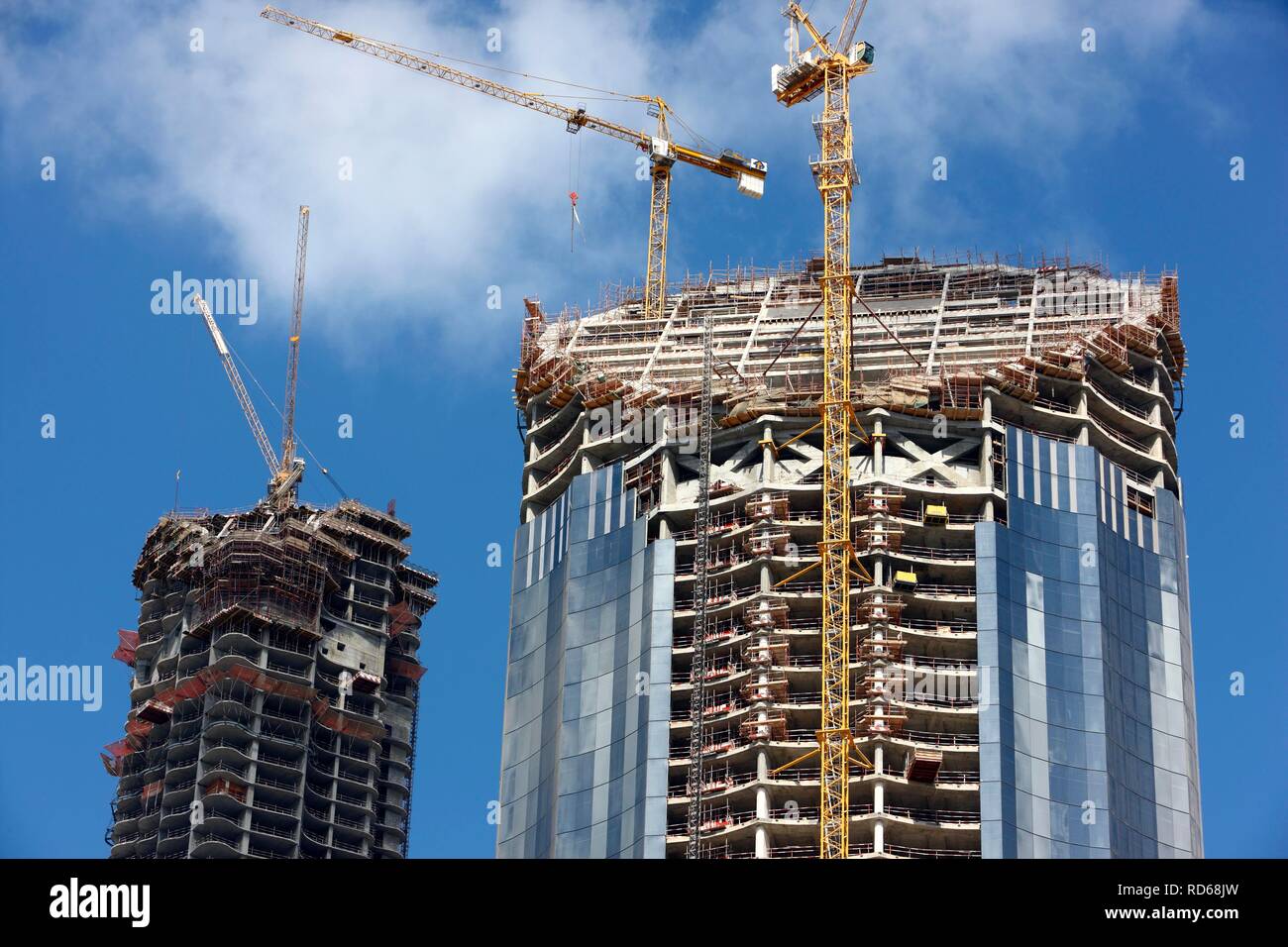 Construction site, construction of high-rise buildings in the city ...