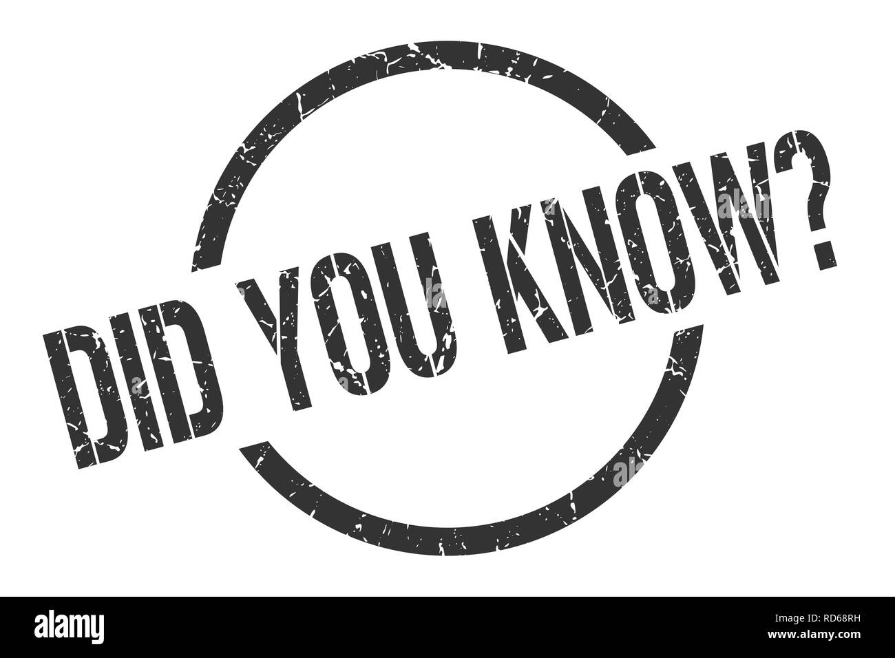 did you know black round stamp Stock Vector Image & Art - Alamy