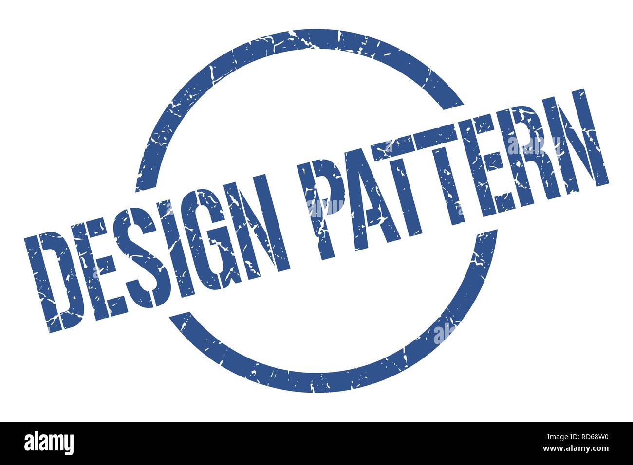 design pattern blue round stamp Stock Vector Image & Art - Alamy