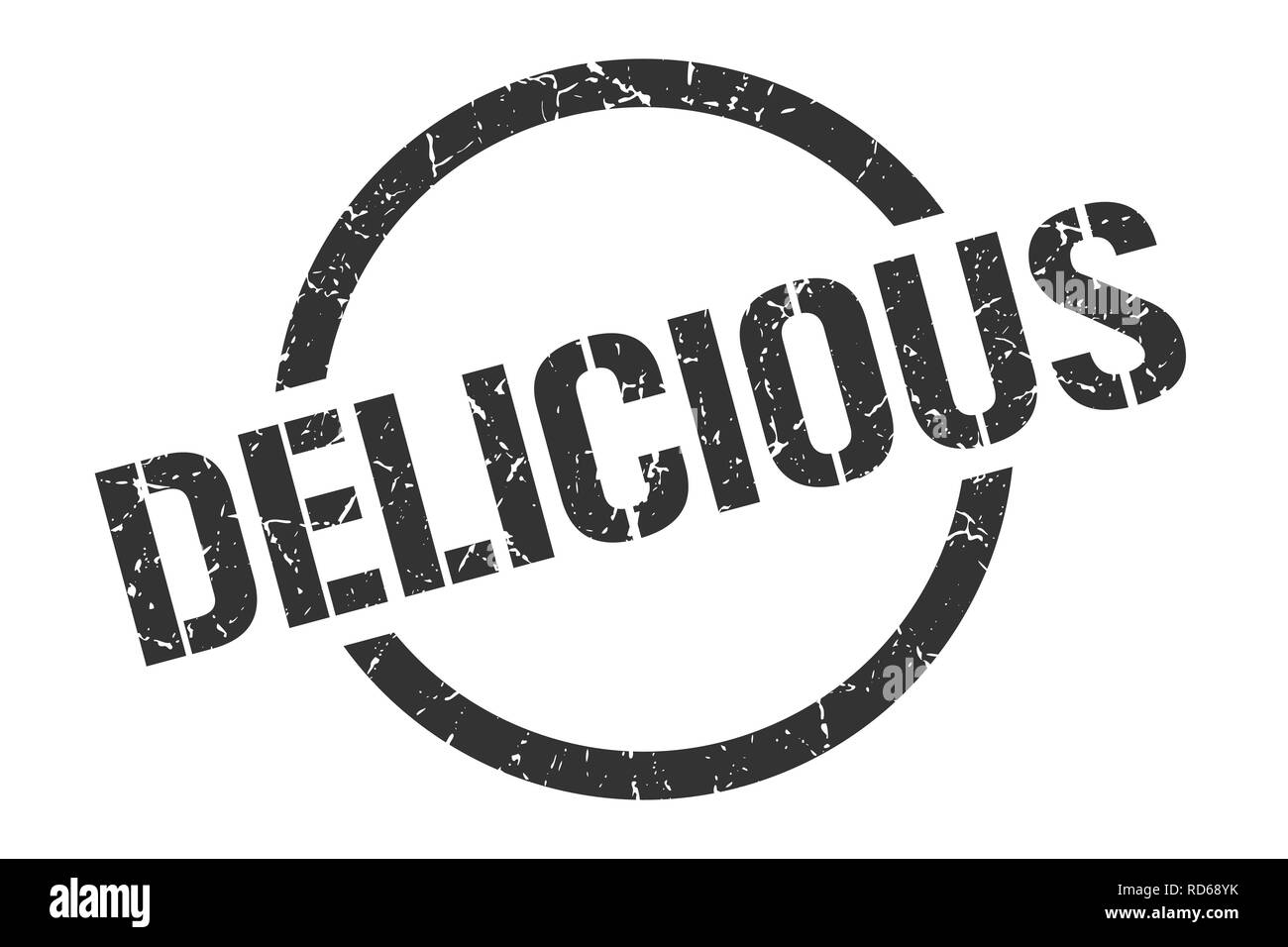 delicious black round stamp Stock Vector Image & Art - Alamy
