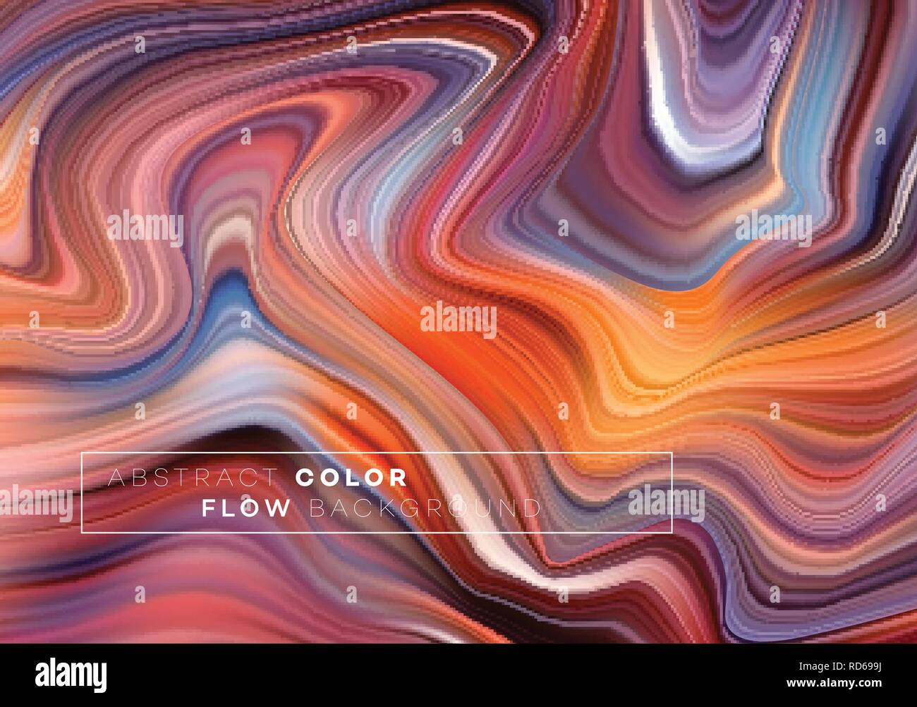 Modern colorful flow poster. Wave Liquid shape in black color ...