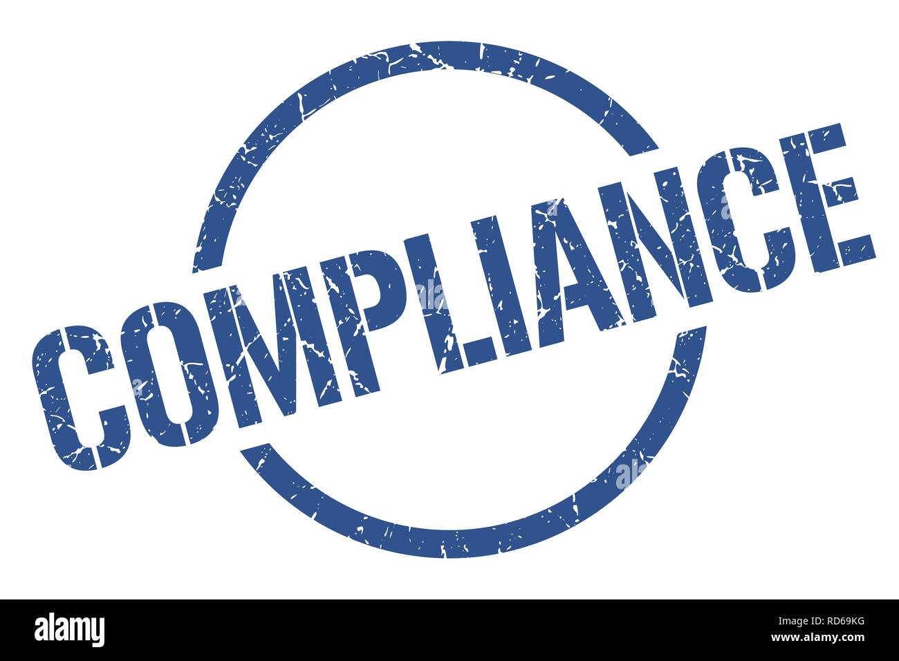 compliance blue round stamp Stock Vector Image & Art - Alamy