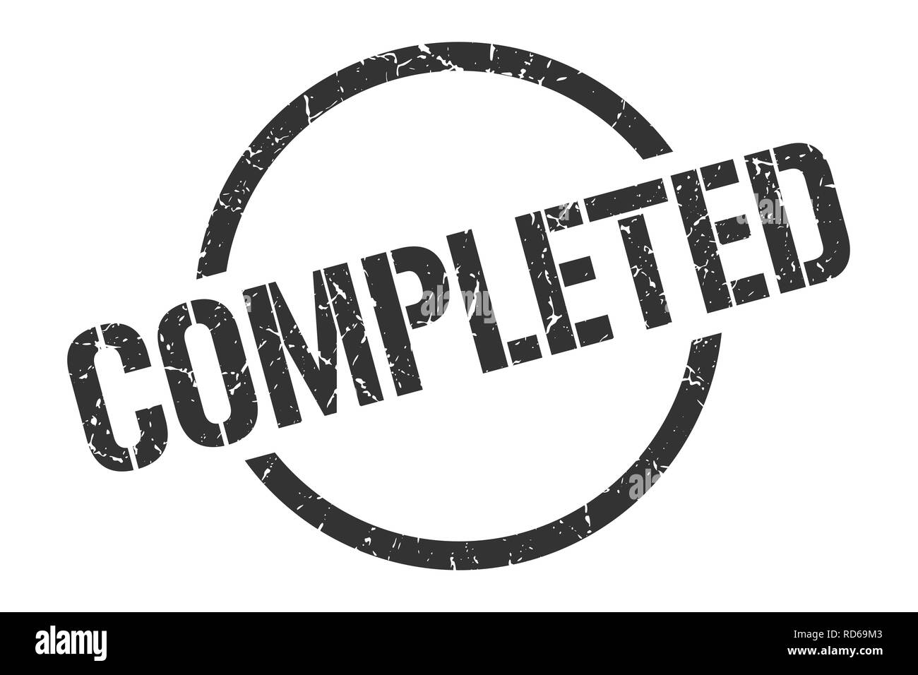 completed black round stamp Stock Vector Image & Art - Alamy