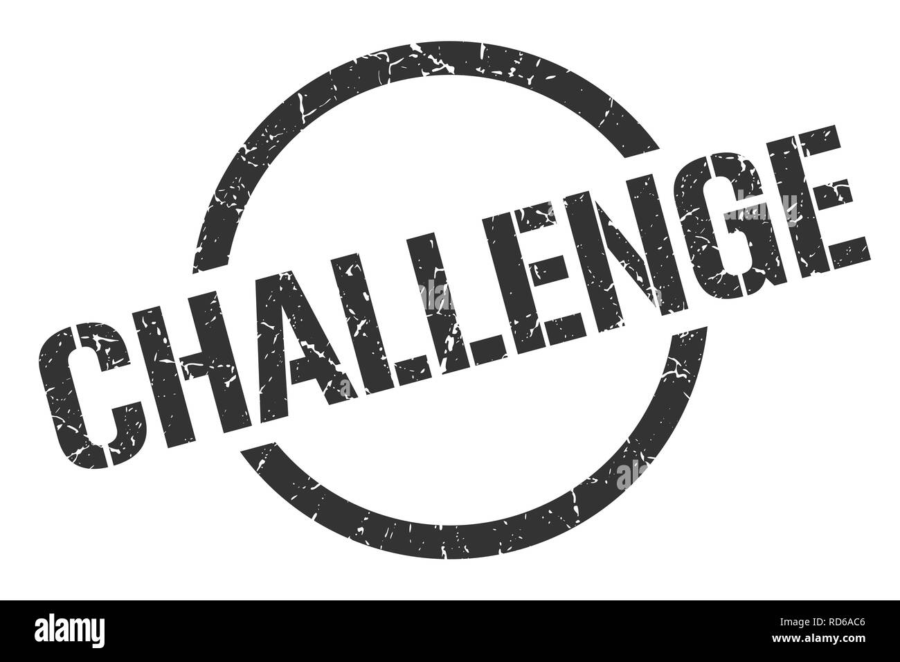 challenge black round stamp Stock Vector Image & Art - Alamy