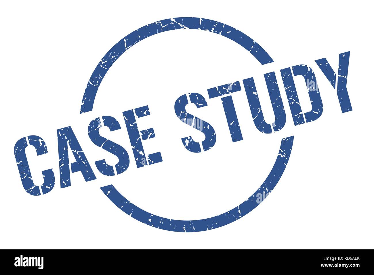 case study blue round stamp Stock Vector Image & Art - Alamy