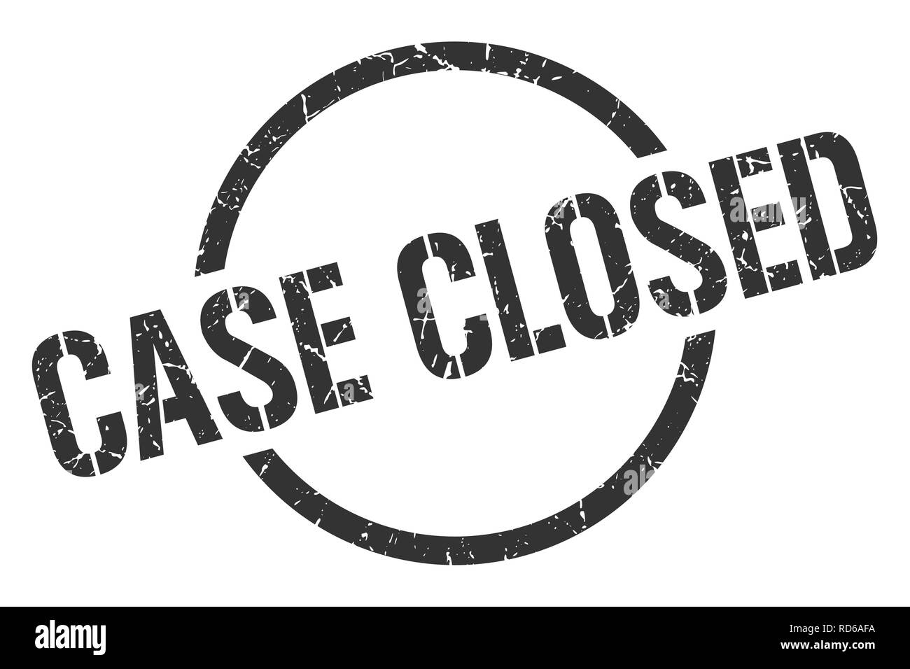 case closed black round stamp Stock Vector Image & Art - Alamy
