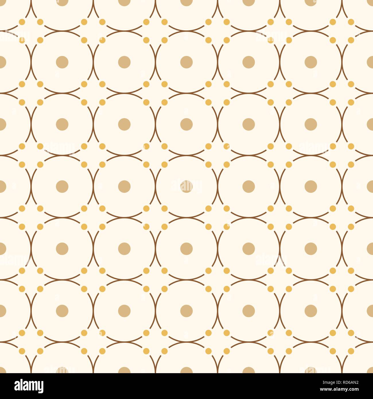 Abstract seamless minimalistic pattern. Repeating ornament of circles ...