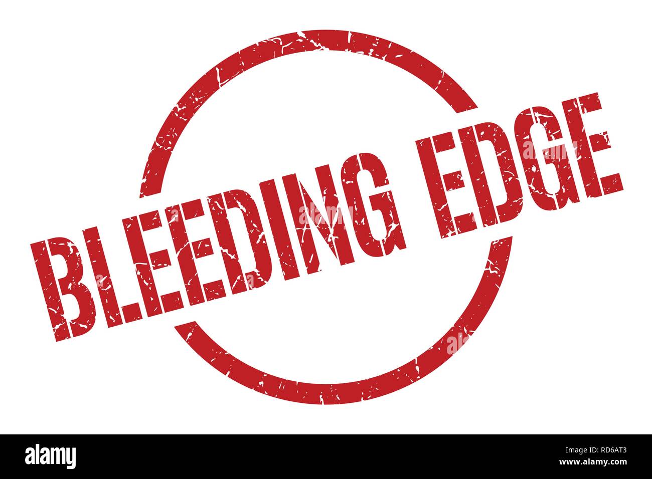 bleeding edge red round stamp Stock Vector Image & Art - Alamy