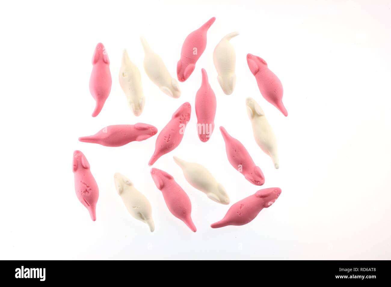 Pink and white mice sweets hi-res stock photography and images - Alamy