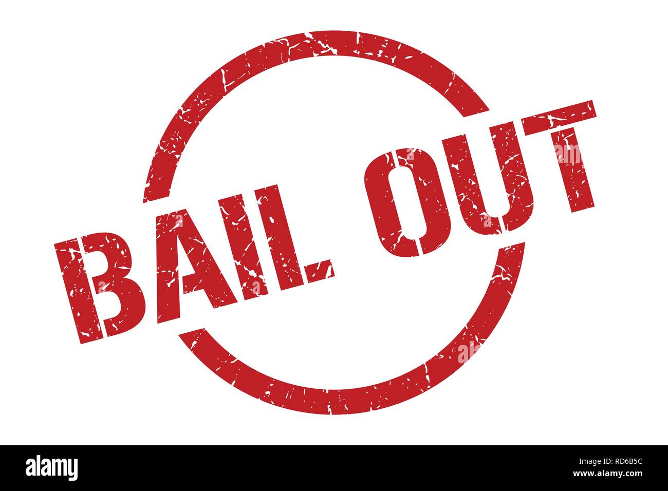 bail out red round stamp Stock Vector Image & Art - Alamy