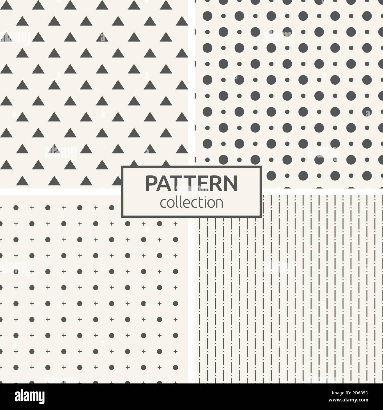 Set of four seamless patterns. Abstract geometrical backgrounds. Modern ...