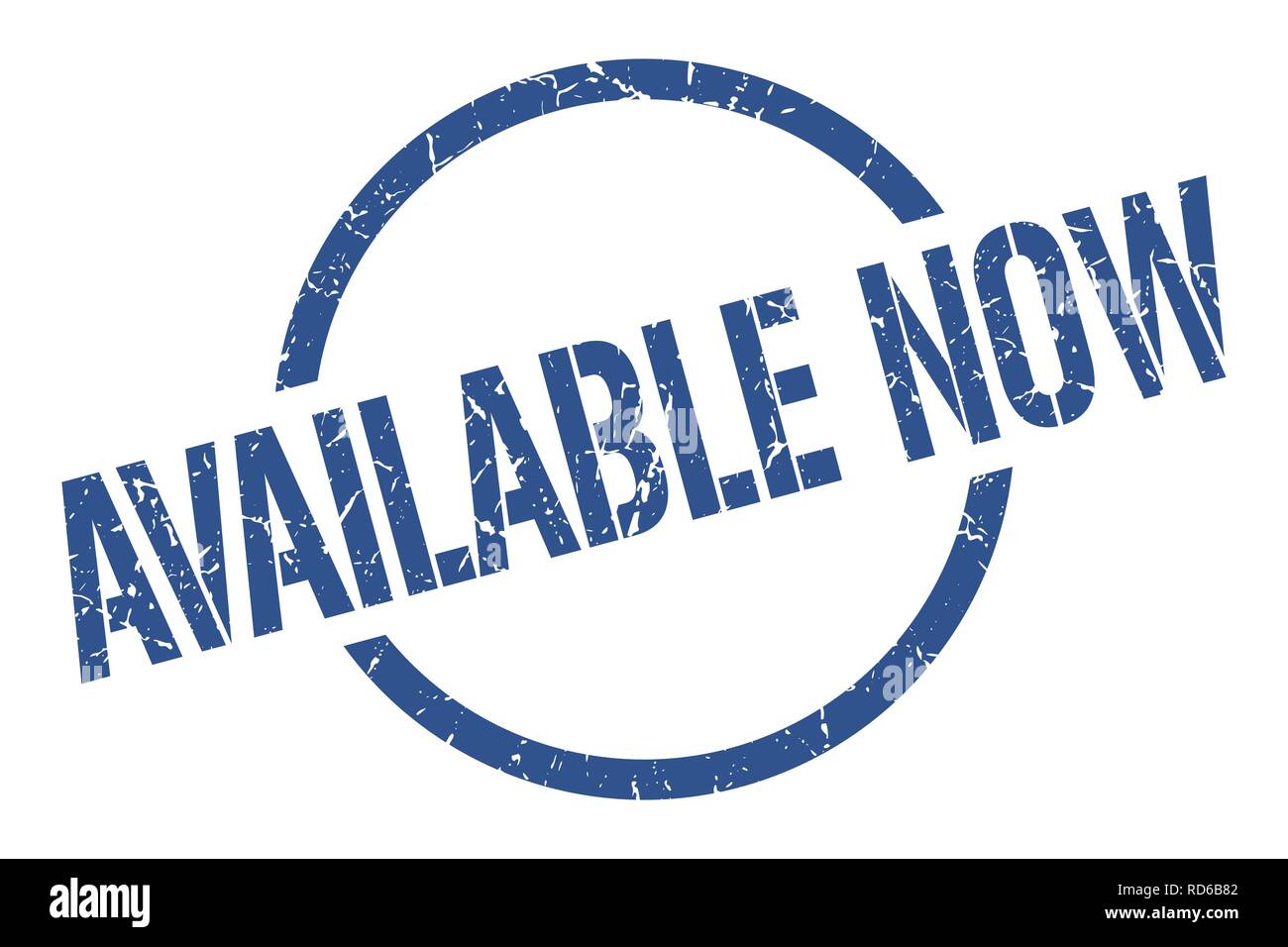 available now blue round stamp Stock Vector Image & Art - Alamy