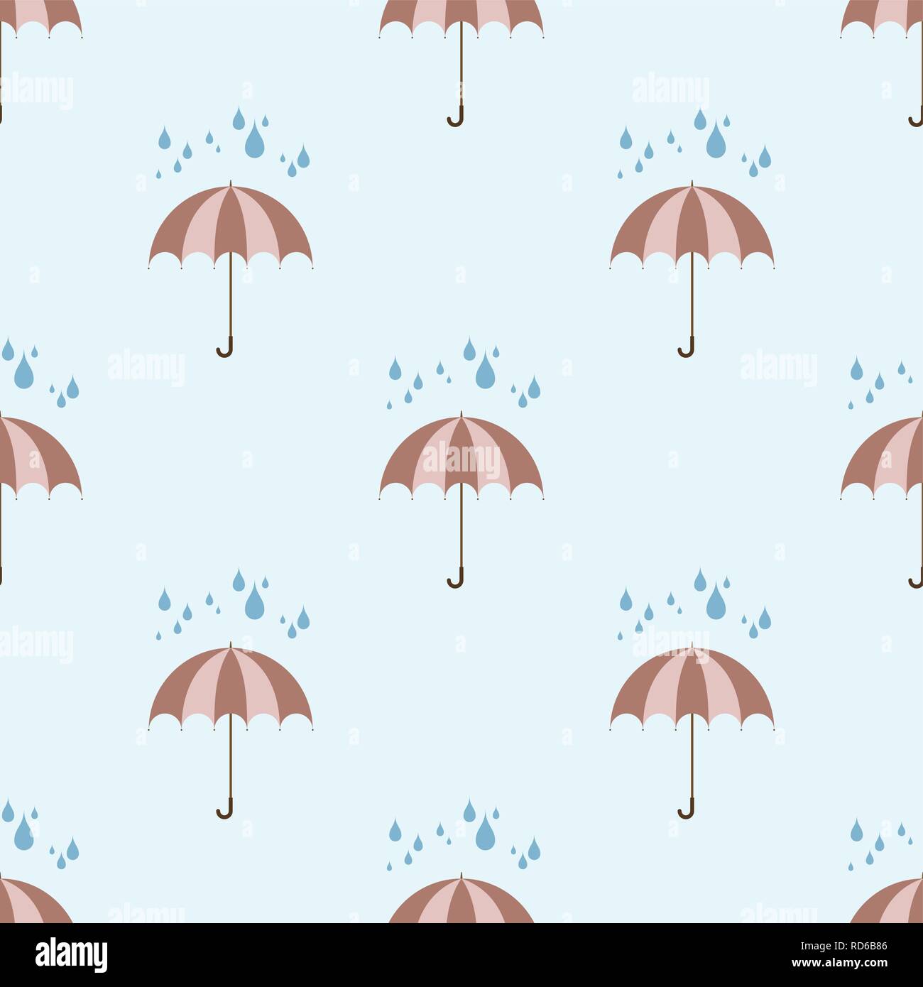 Umbrella seamless pattern. Rain drop pattern. Rainy weather background ...