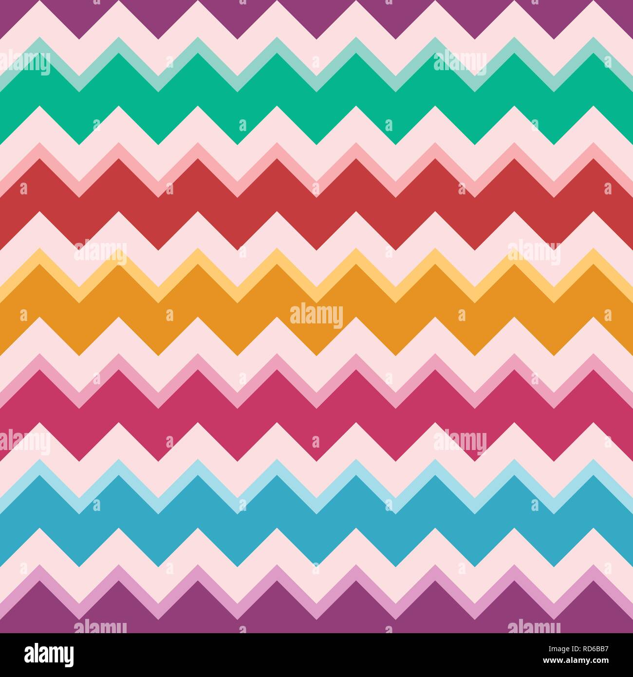 Seamless fashion zigzag pattern. Retro, pastel colors. Zigzag color ...