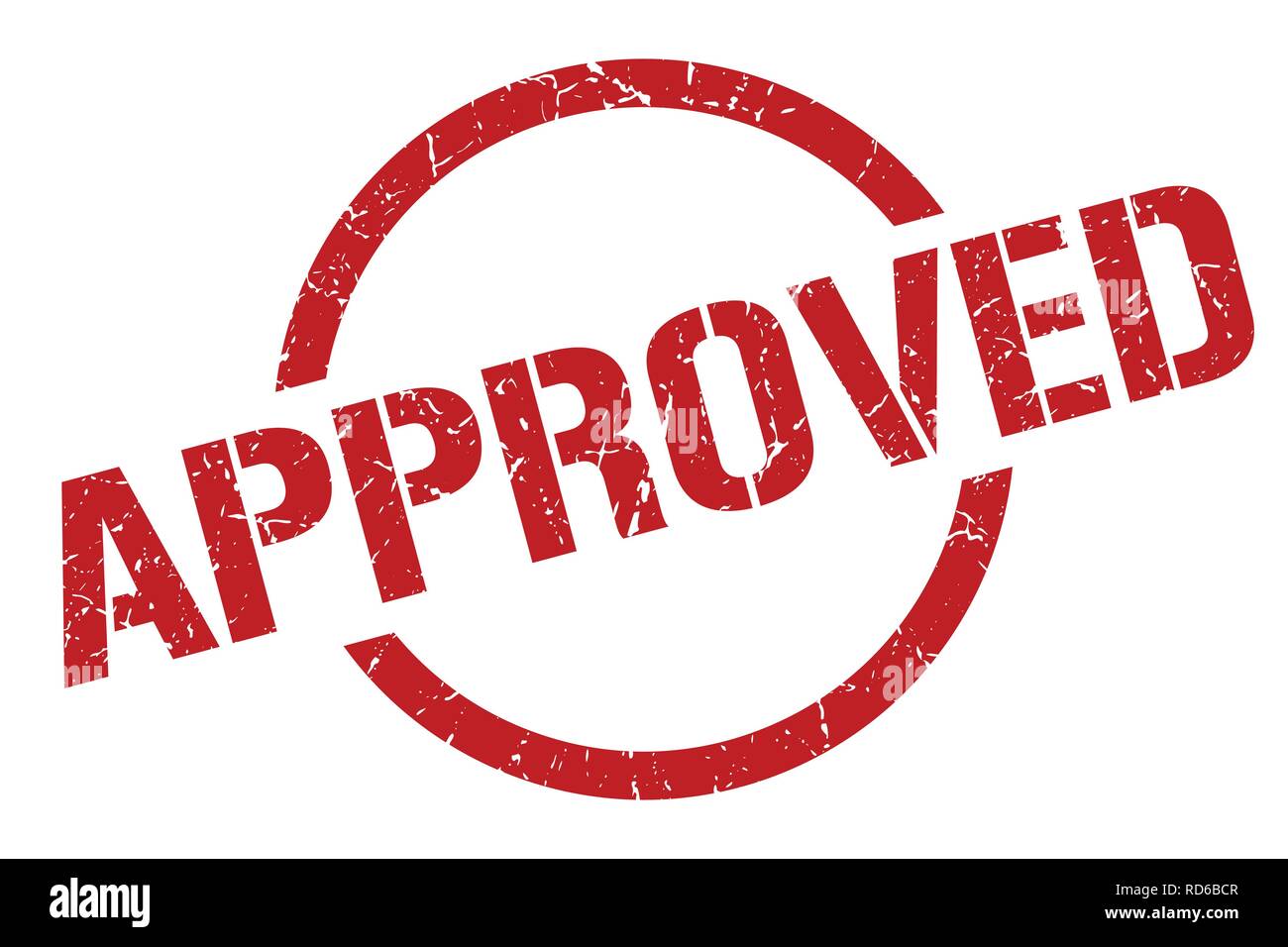 approved red round stamp Stock Vector Image & Art - Alamy
