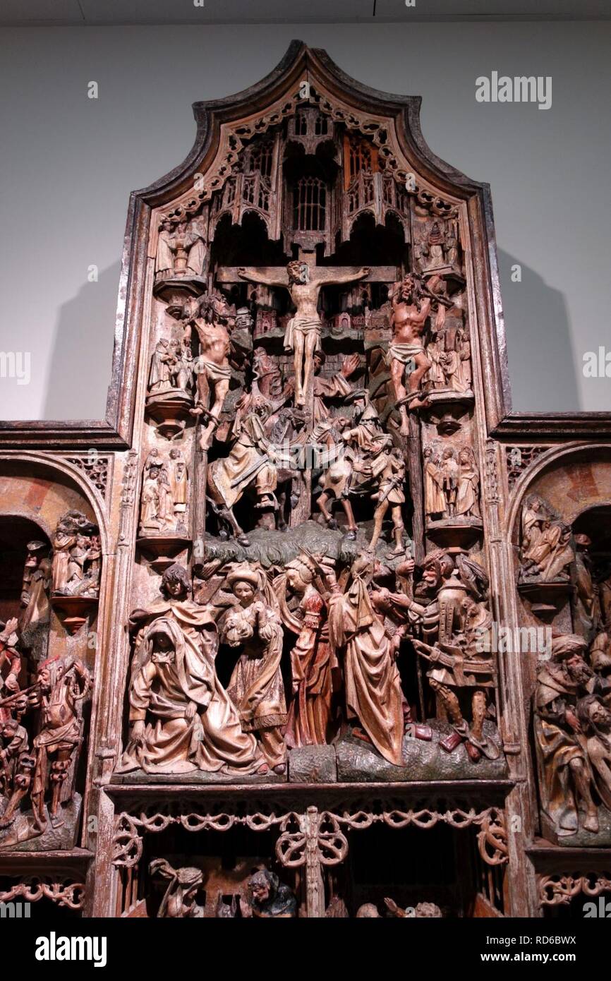 Altar with scenes of Christ's childhood and passion, 1 of 4, Antwerp, c. 1520-1530 Stock Photo ...