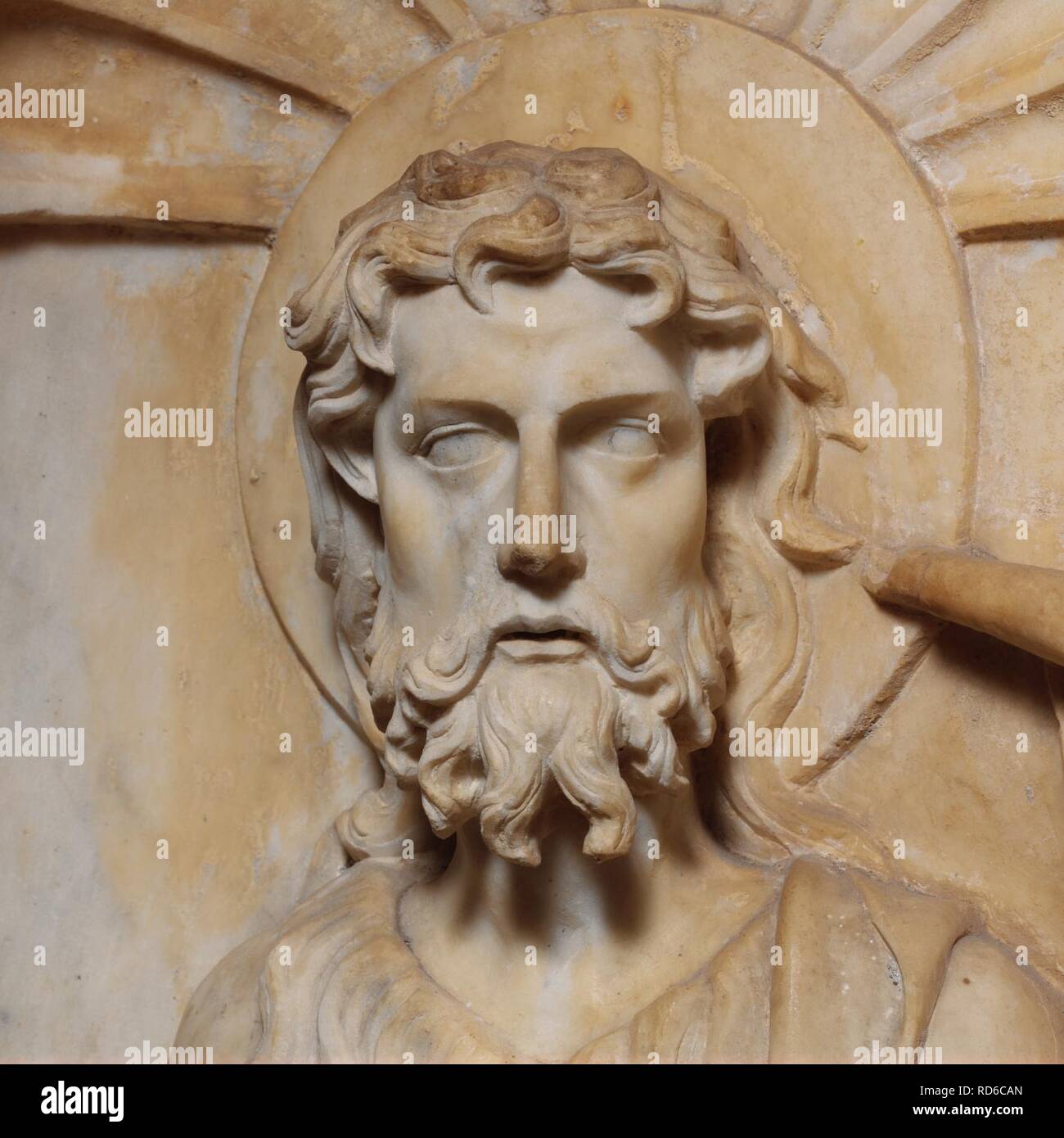 Altarpiece with Christ, Saint John the Baptist, and Saint Margaret Stock Photo - Alamy