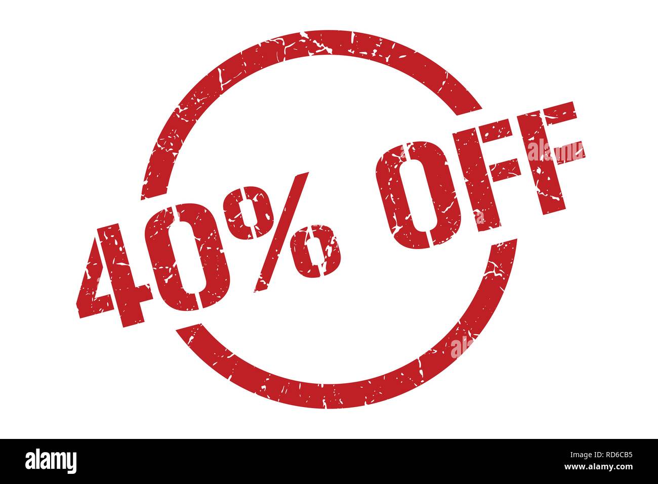 40% off red round stamp Stock Vector Image & Art - Alamy
