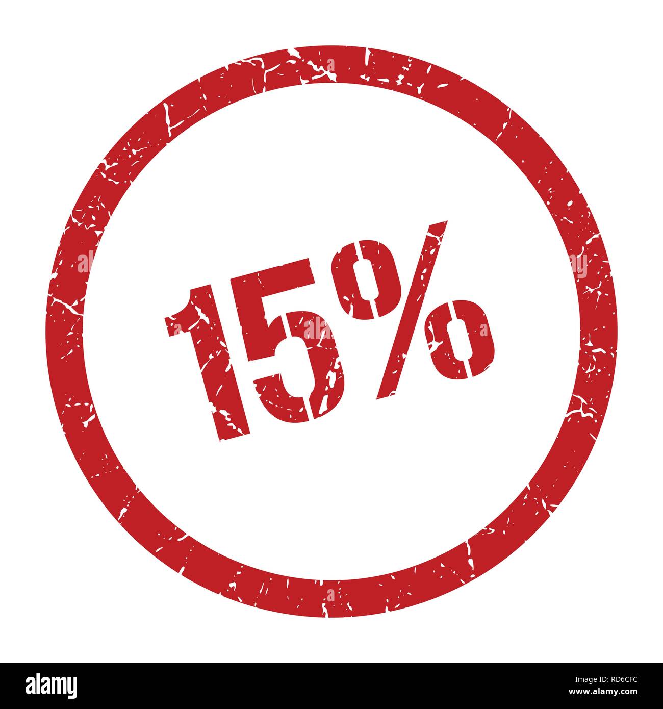15% red round stamp Stock Vector Image & Art - Alamy