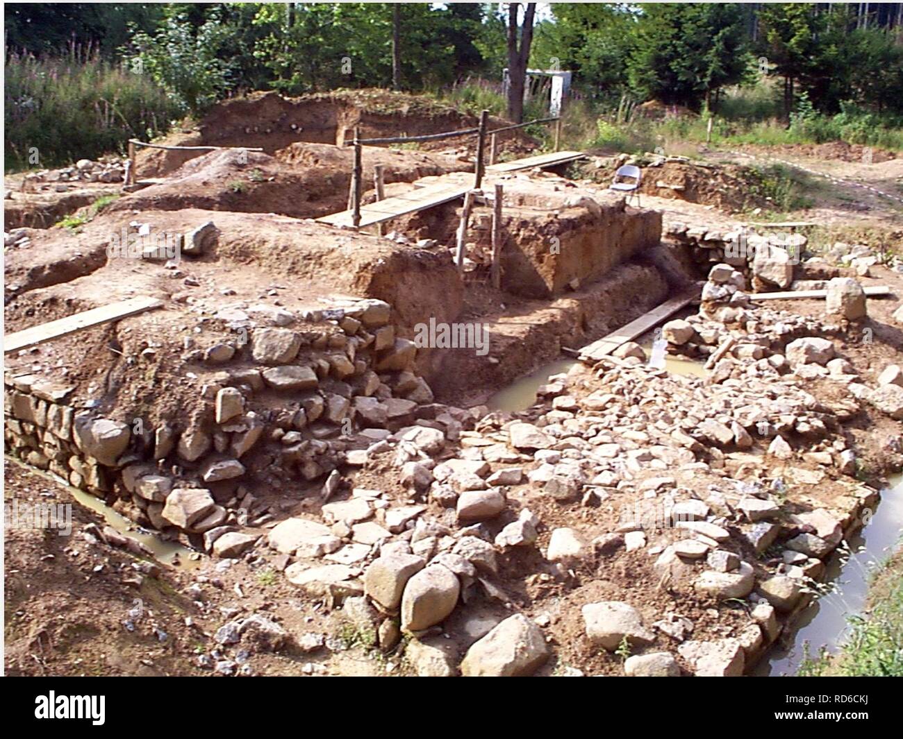 Alte Burg Rotenhain Ausgrabungsstätte Stock Photo - Alamy