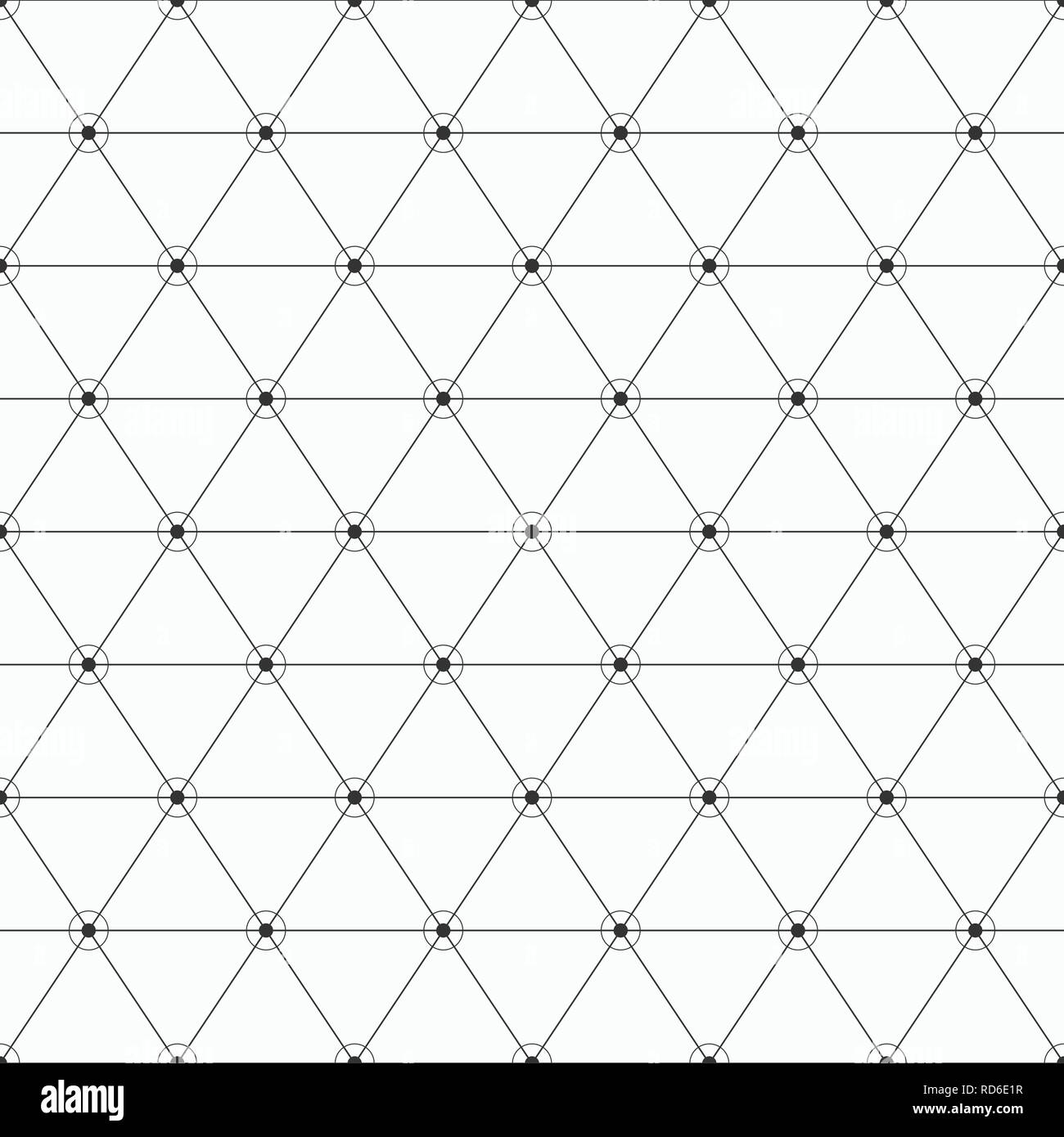 Vector seamless pattern. Geometric background with triangles. Dots ...