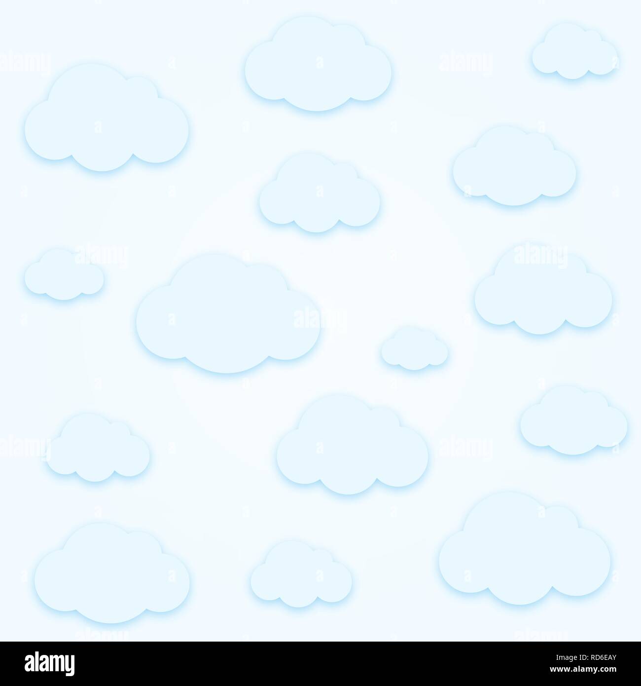 Seamless clouds pattern. Vector background. Color illustration. Eps 10 ...