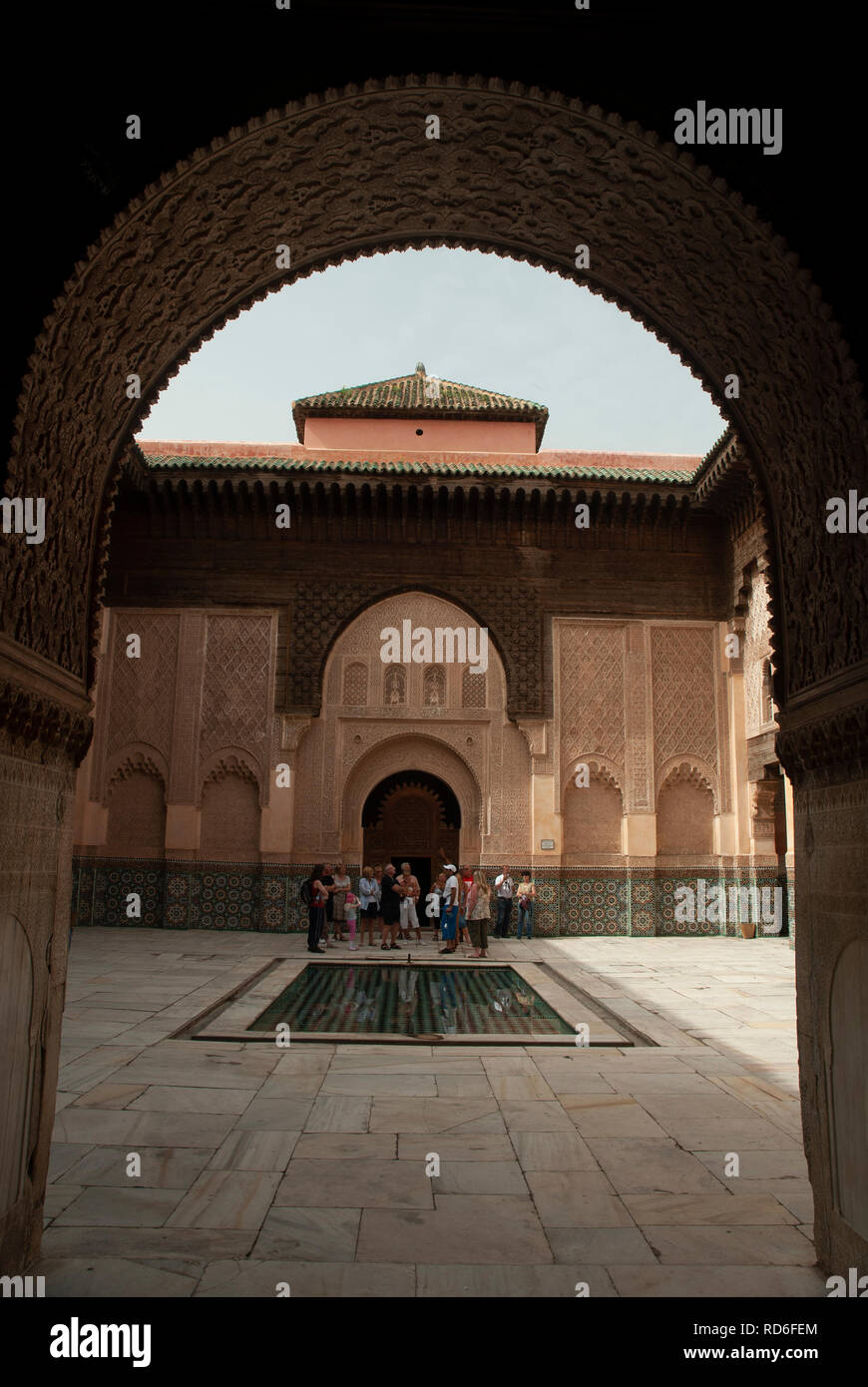 Gen view of Ben Youssef Madrasa Islamic School, Marrakech, Morocco ...
