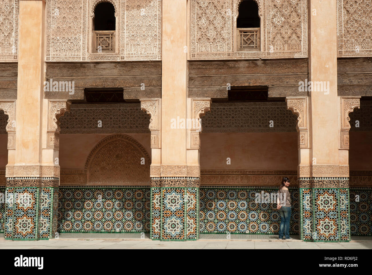 Gen view of Ben Youssef Madrasa Islamic School, Marrakech, Morocco ...