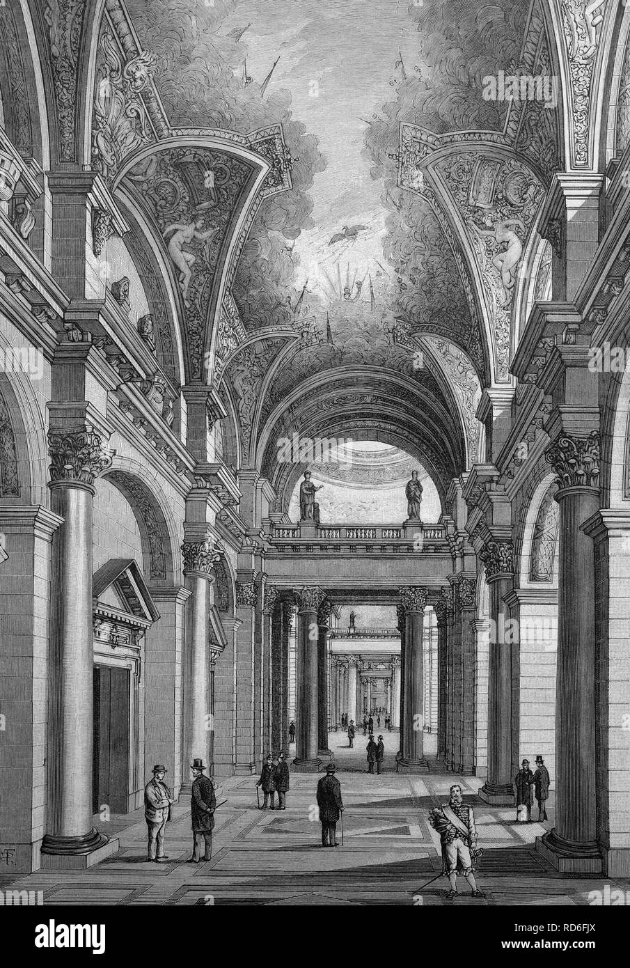 Interior view lobby historic Black and White Stock Photos & Images - Alamy