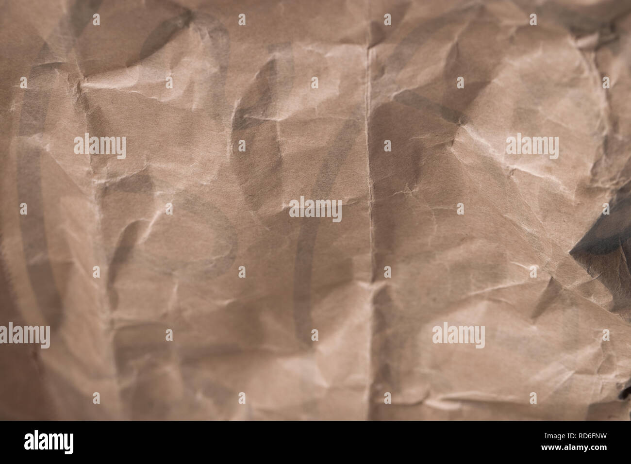 Recycle brown paper crumpled texture Background Stock Photo - Alamy