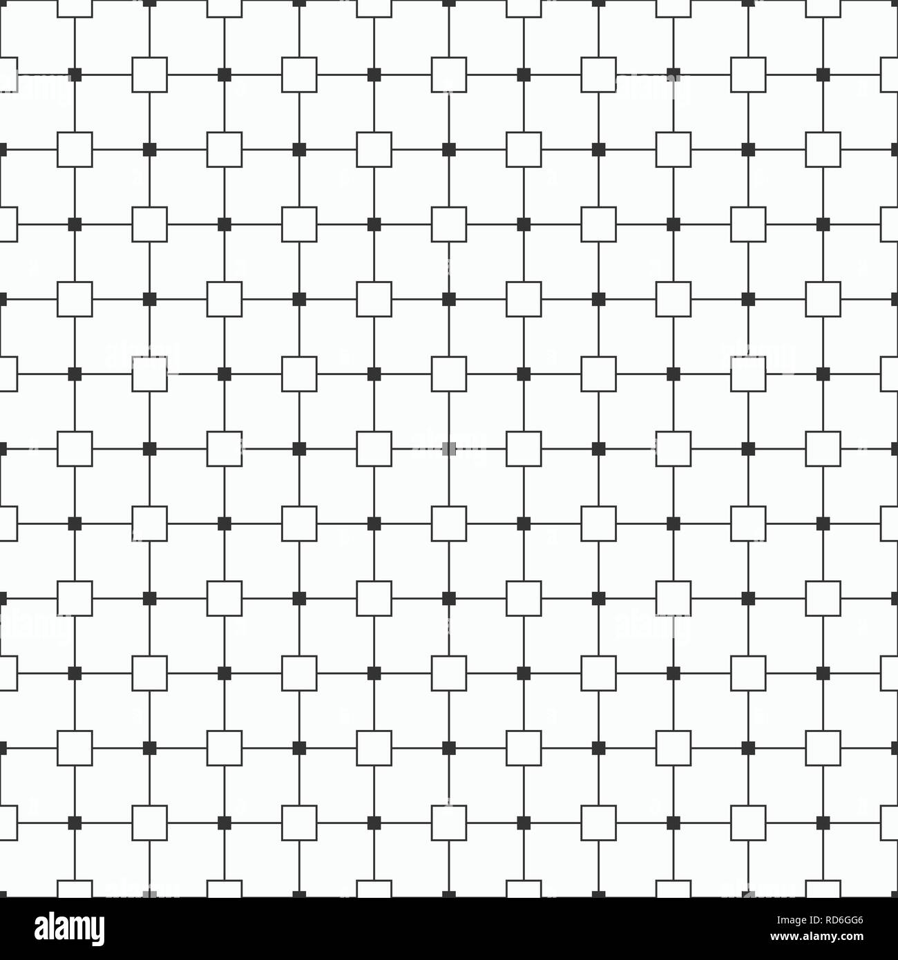 Abstract simple pattern with squares. Monochrome geometric shapes ...