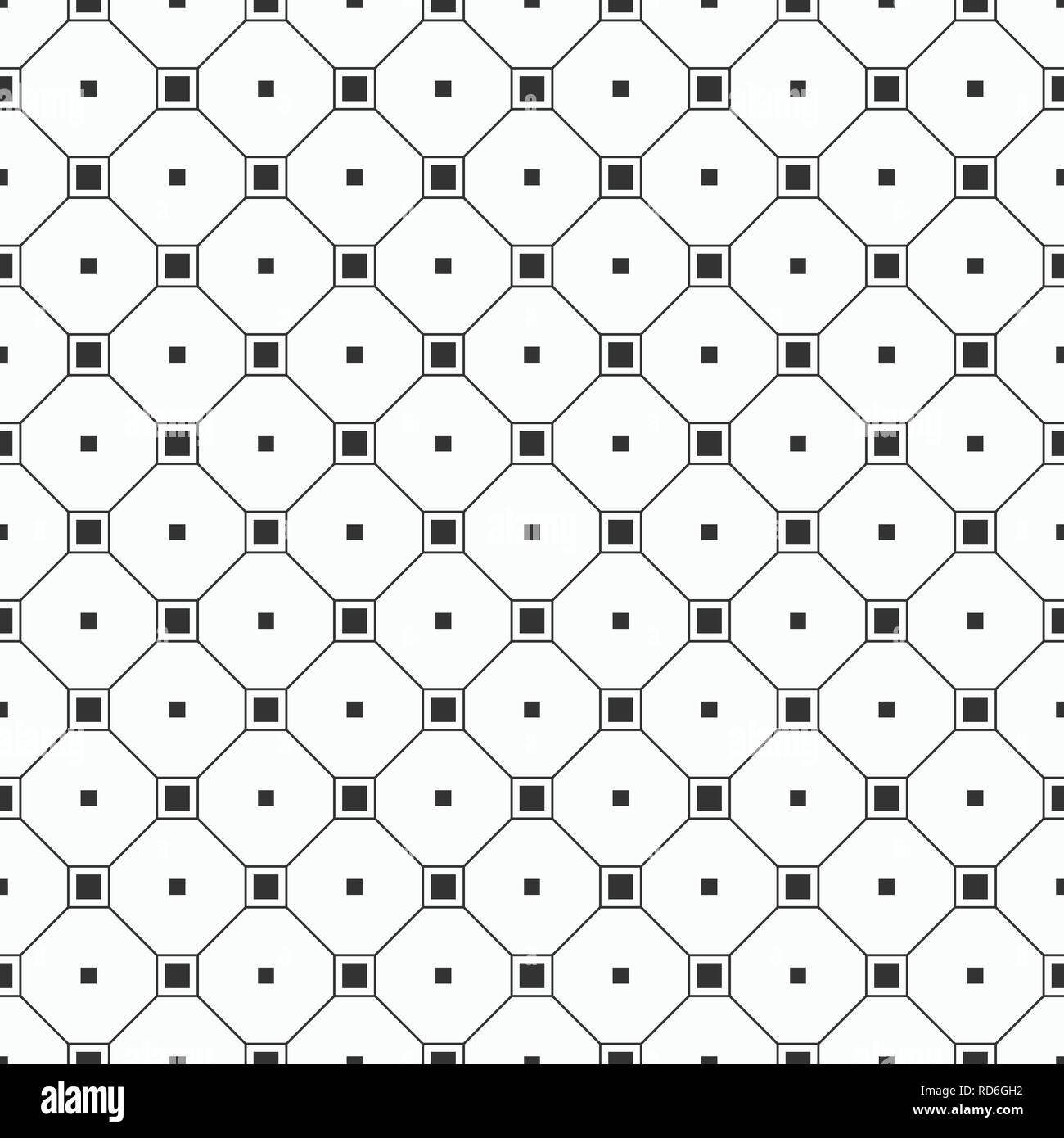 Abstract simple pattern with squares. Monochrome geometric shapes ...