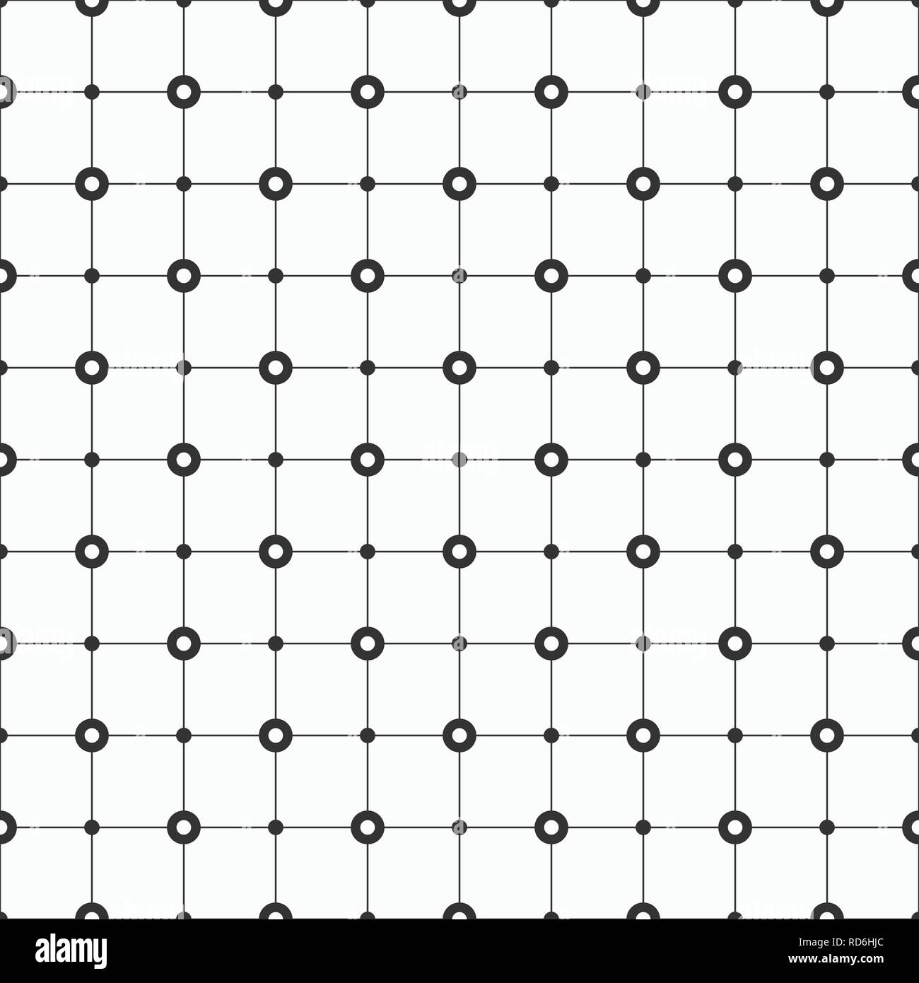 Abstract simple pattern with circles. Monochrome geometric shapes ...