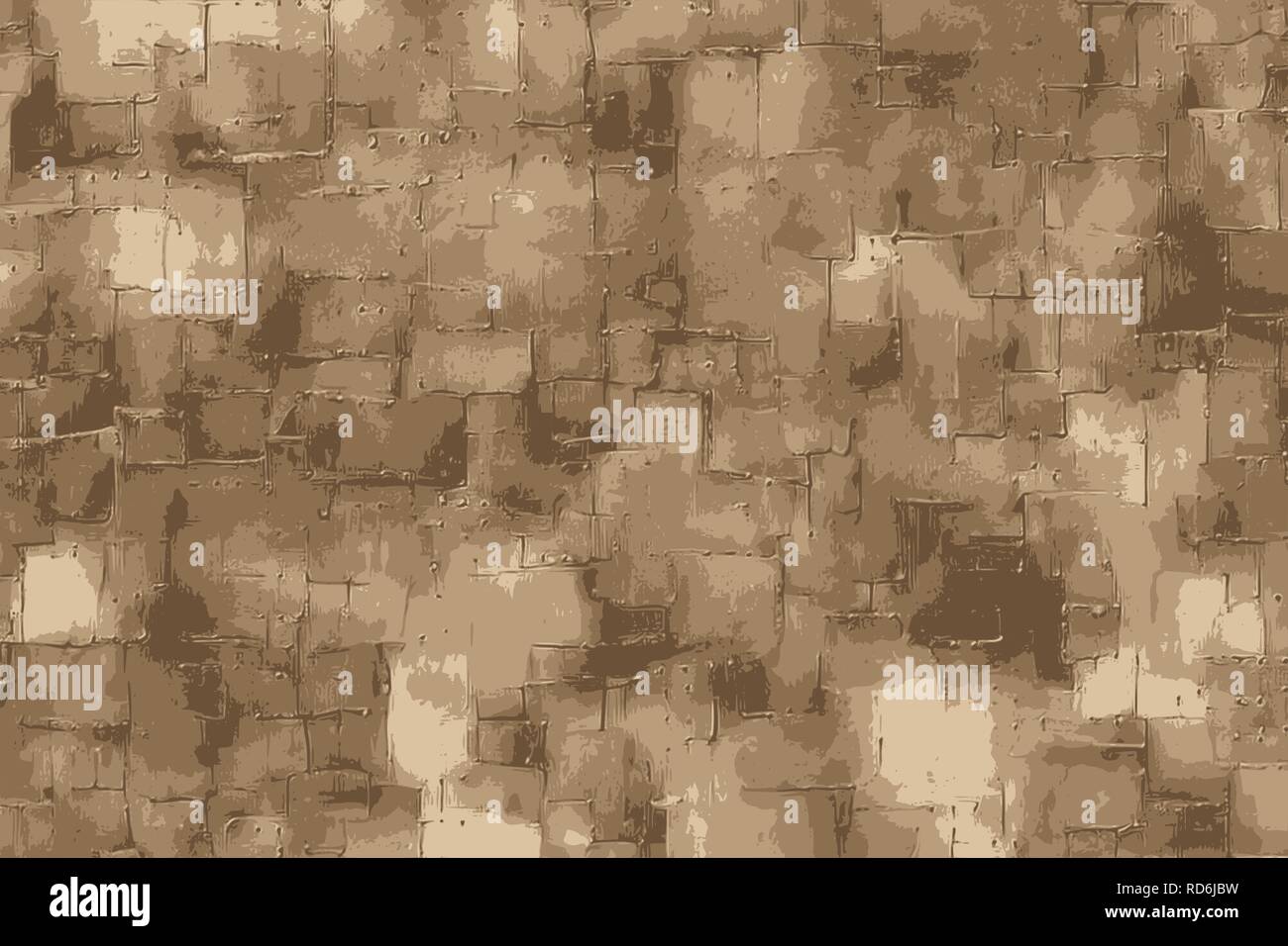 Patina copper texture with riveted plaques background Stock Photo - Alamy