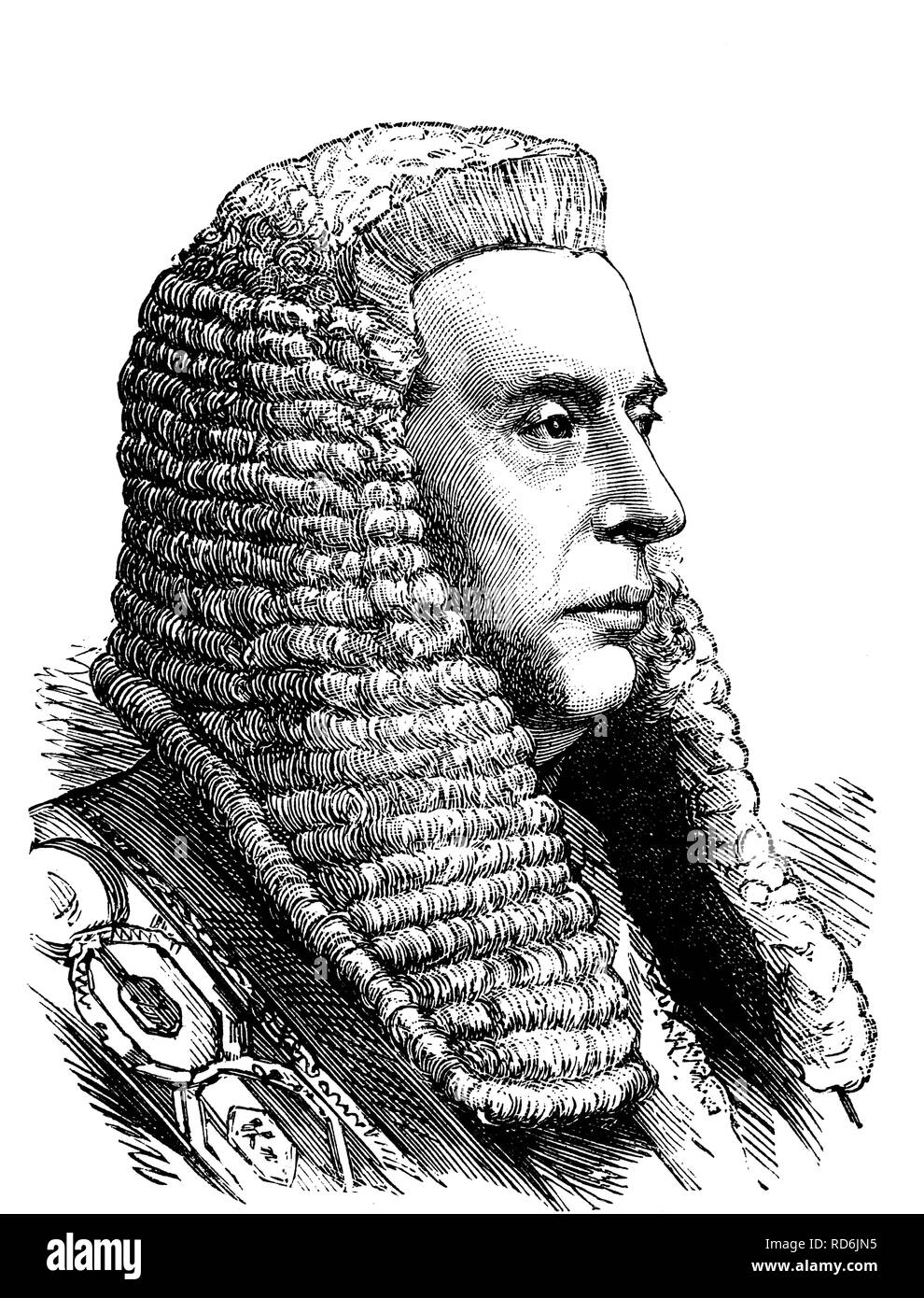 Sir George Jessel, Master of the Rolls, historic image, 1883 Stock ...