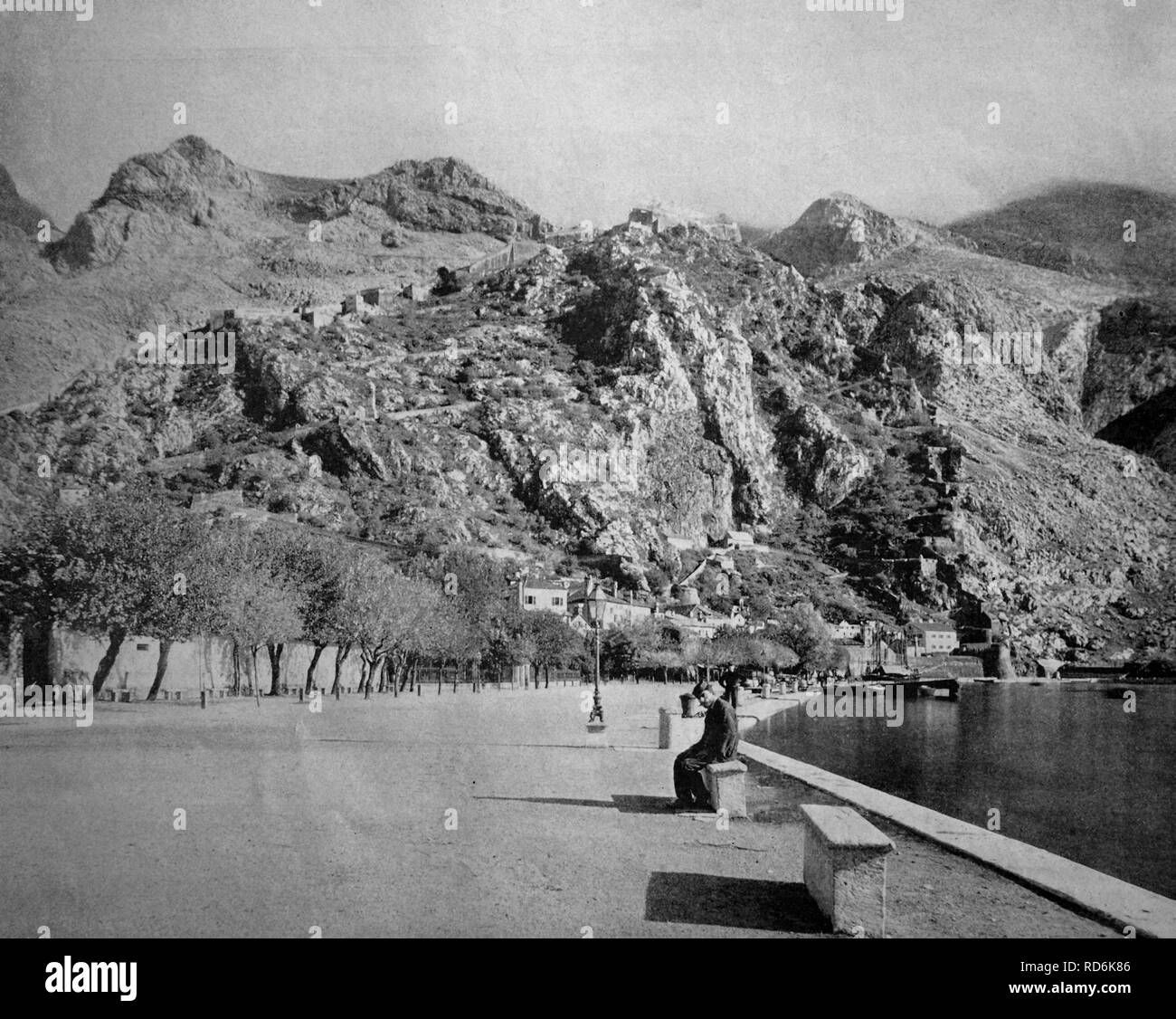 One of the first autotypes of Cattaro, Kotor, formerly Austria, now ...