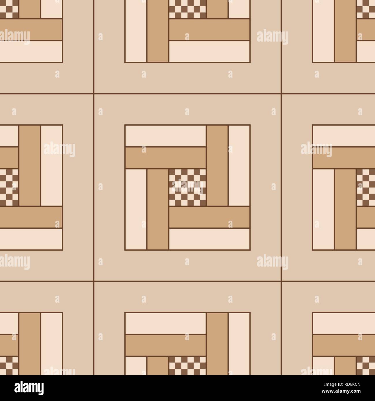 Abstract geometric seamless wooden parquet floor pattern. Vector ...