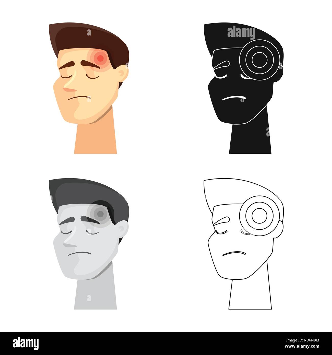 Concussion vector vectors hi-res stock photography and images - Alamy