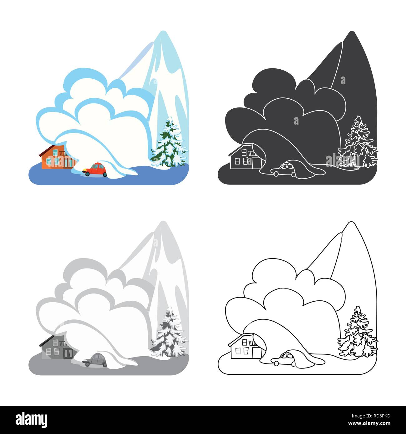 avalanche,mountain,ice,house,snow,winter,cold,danger,threat,landslide ...