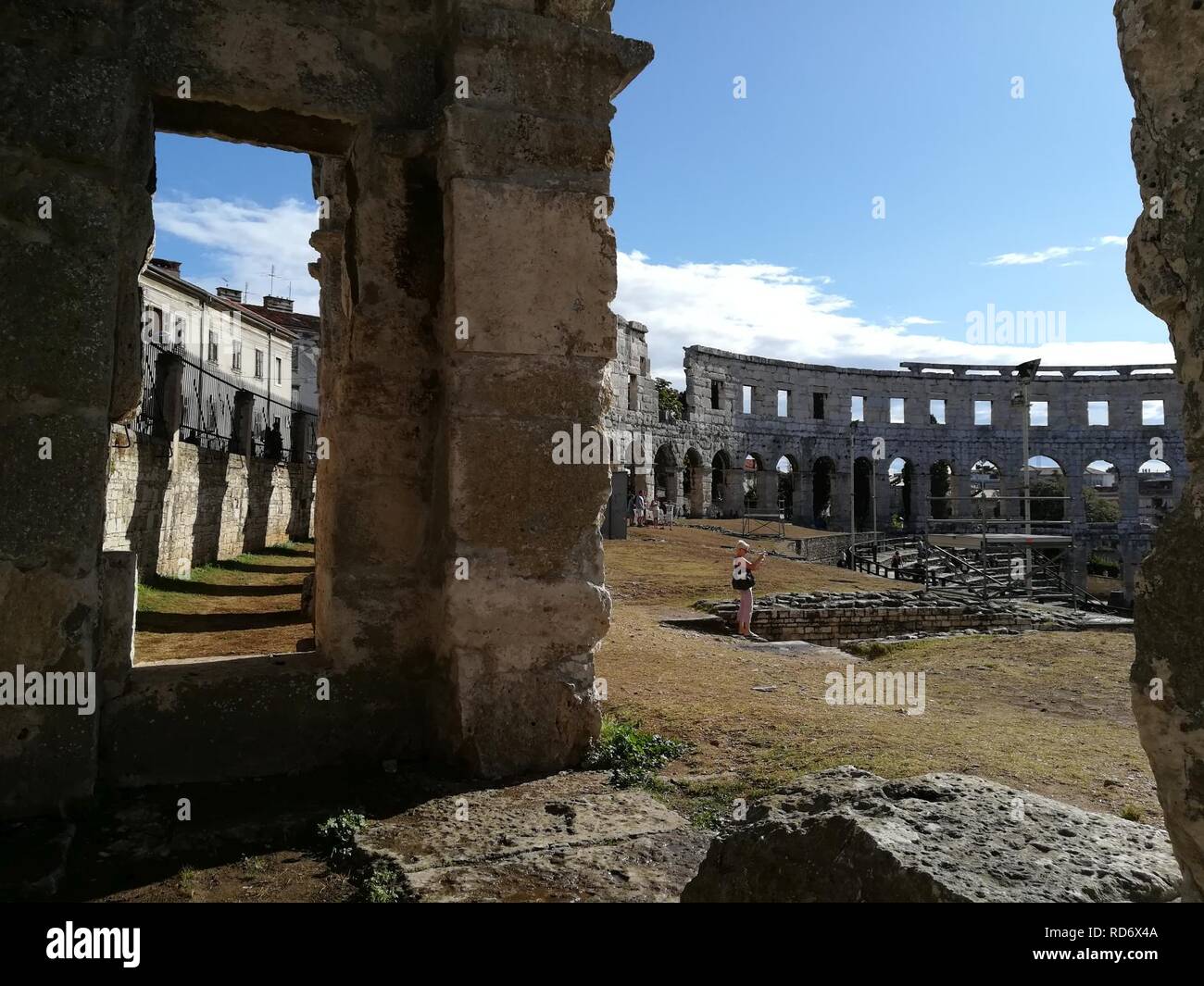 Pula amphitheatre interior hi-res stock photography and images - Alamy