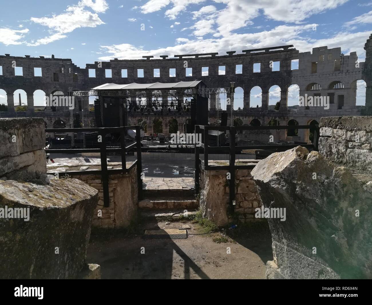 Pula amphitheatre interior hi-res stock photography and images - Alamy